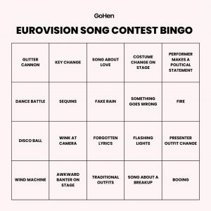 Eurovision Bingo Drinking Game - GoHen Blog